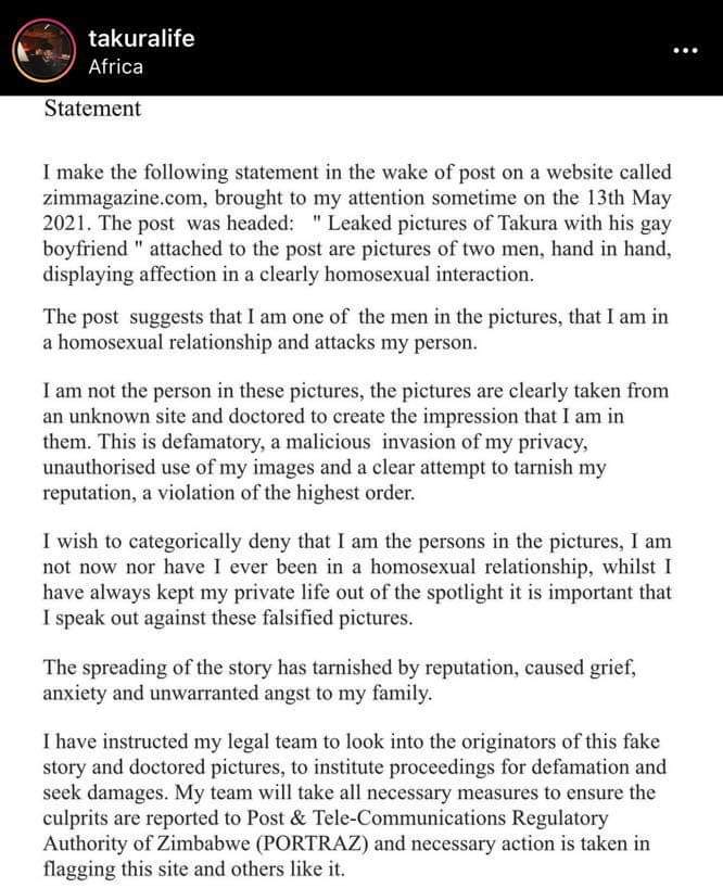 Zim Hip Hop star Takura to sue magazine for spreading gay rumors ...